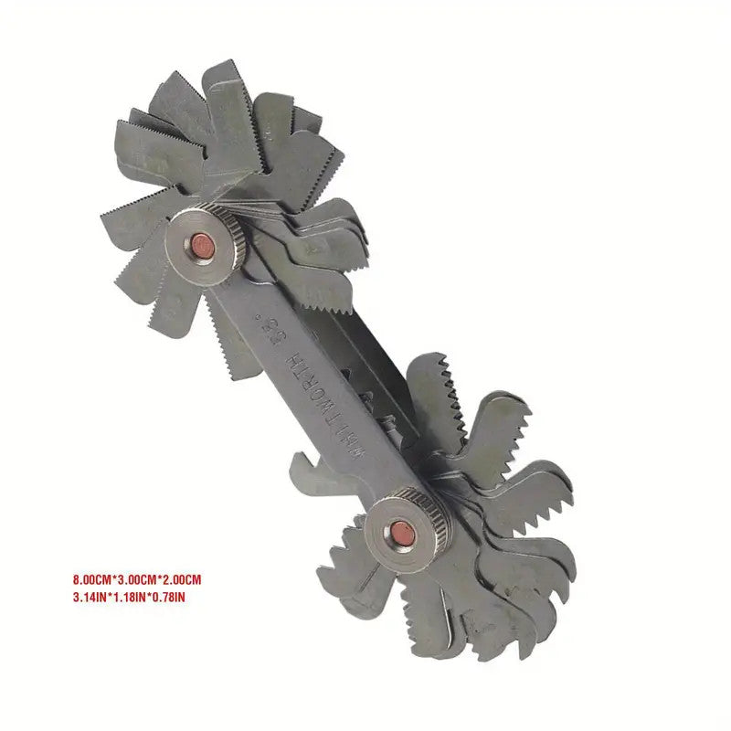 Stainless Steel 60 Degree Screw Pitch Measuring Tool Whitworth Screw P