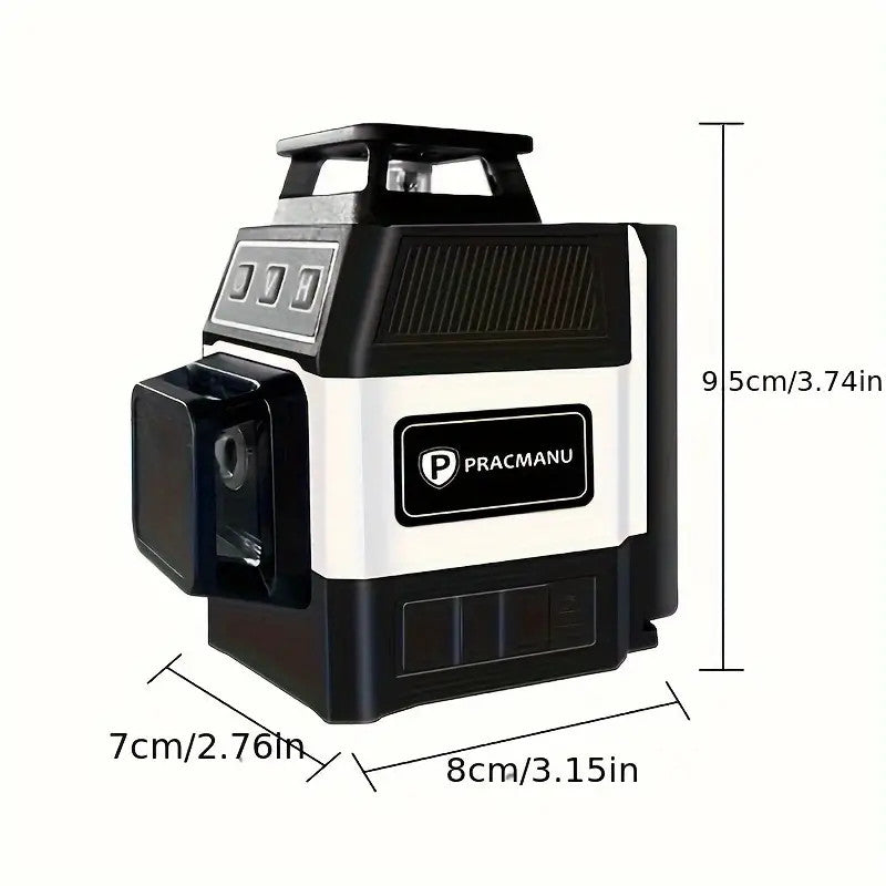 Mini 3D Laser Level 12 Lines Horizontal & Vertical Cross Green Line 36