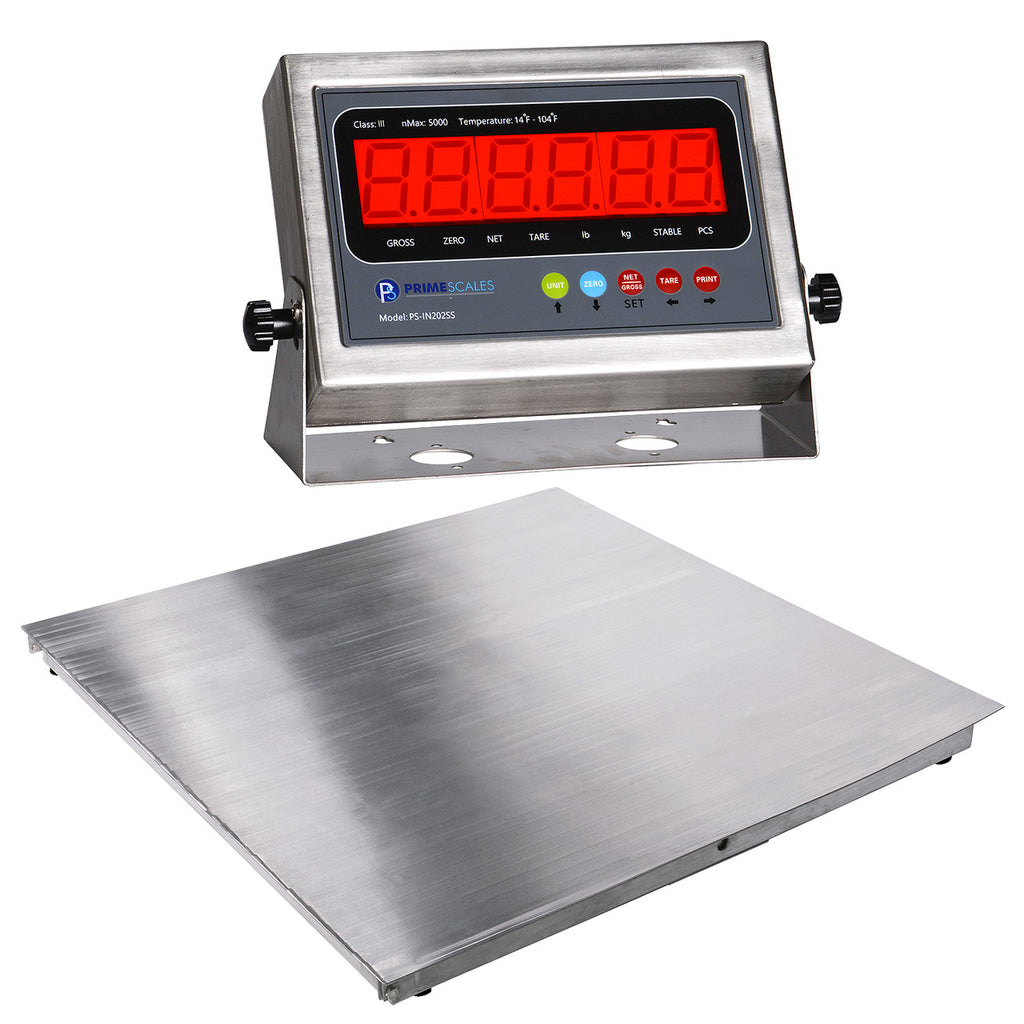 PS-5000SSF Stainless Steel | Flip Top Floor Scale PS-IN202SS