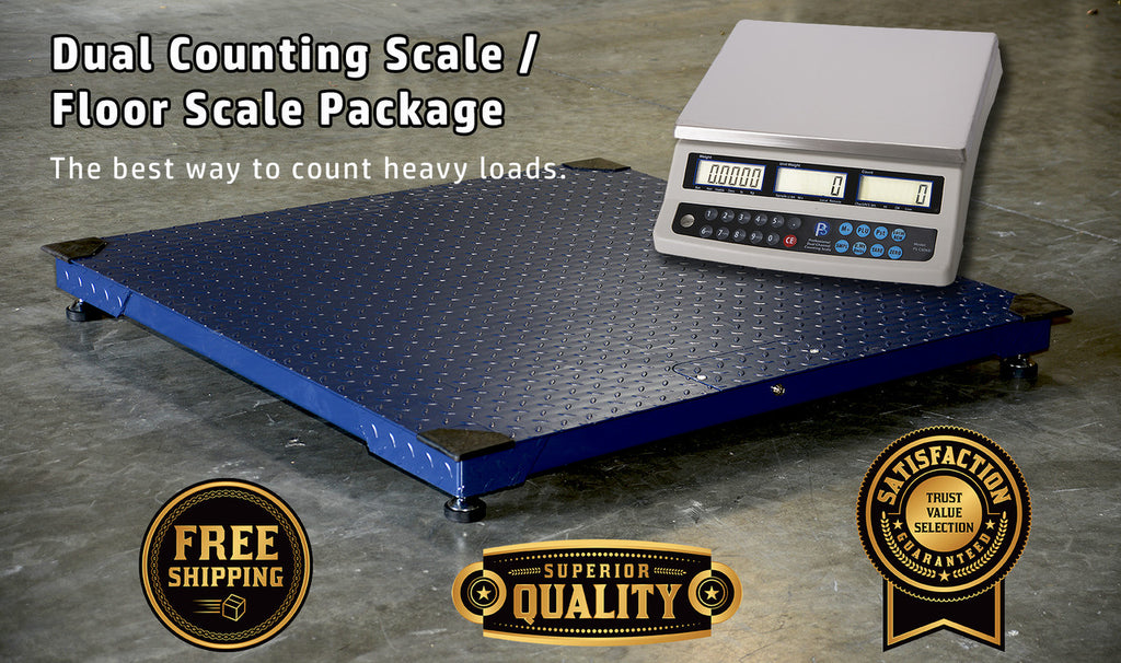 PS-10KF Floor Scale with PS-C60KDN Dual Counting Scale Package